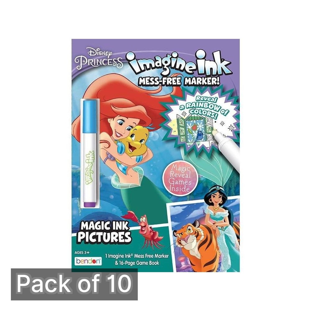 Imagine Ink Marker Game Book, Disney Princess (Pack of 10) - Walmart.com