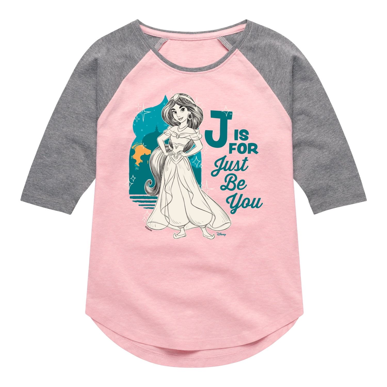 Disney Princess - J Is For Just Be You - Toddler & Youth Girls Raglan ...