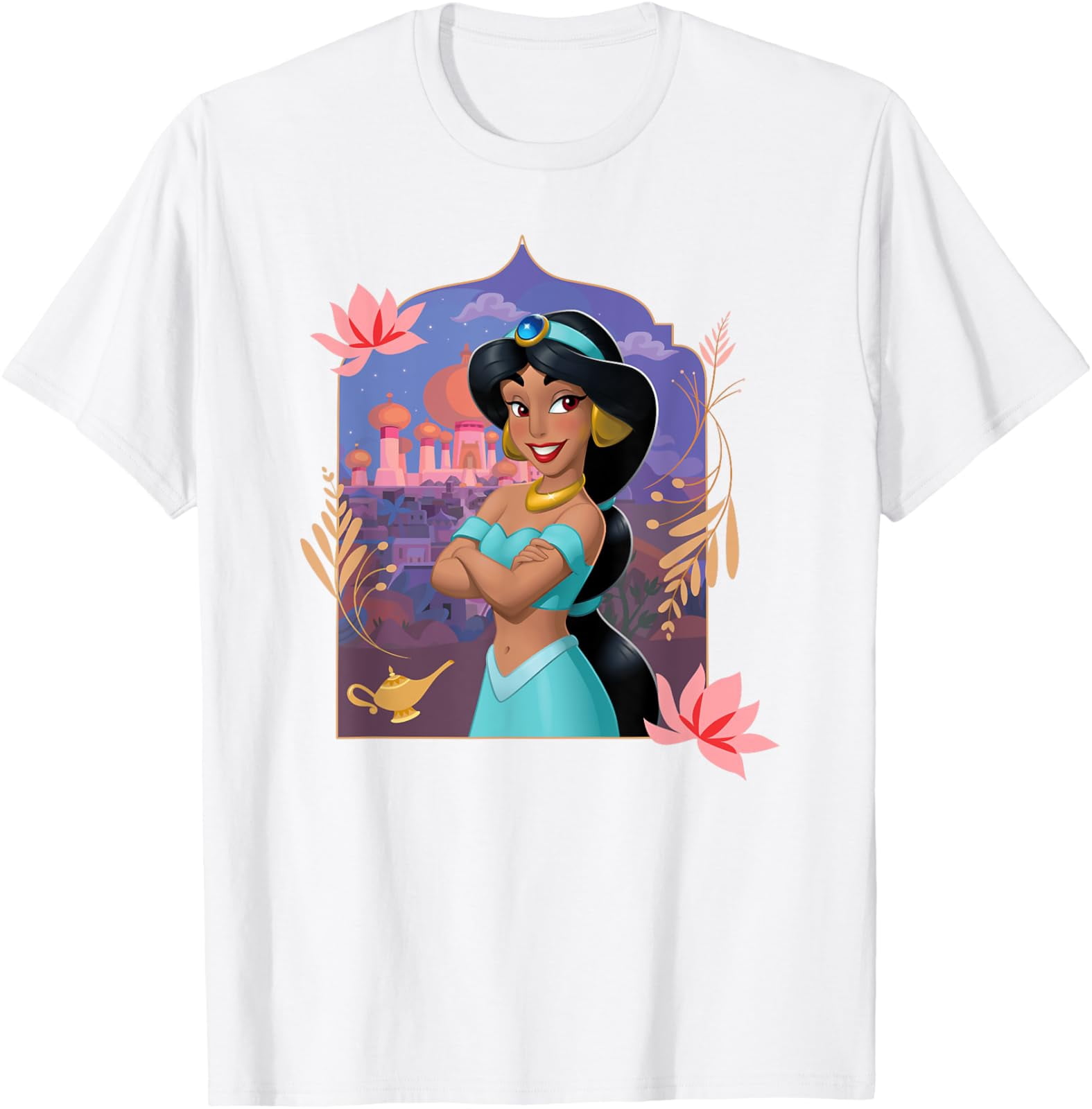 Disney Princess Jasmine Adventure Awaits Big Chest Poster T-Shirt ...