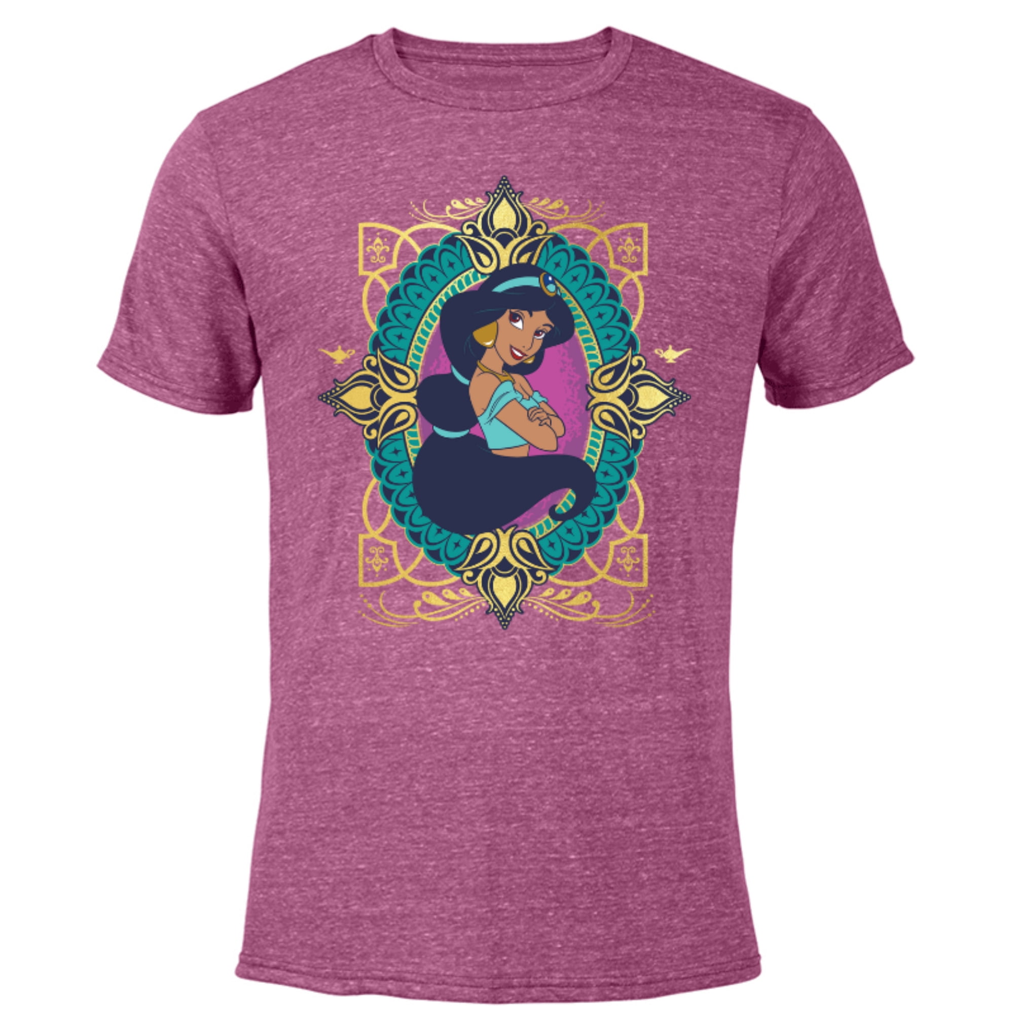 Disney Princess Jasmine Agrabah Emblem - Short Sleeve Blended T-Shirt ...