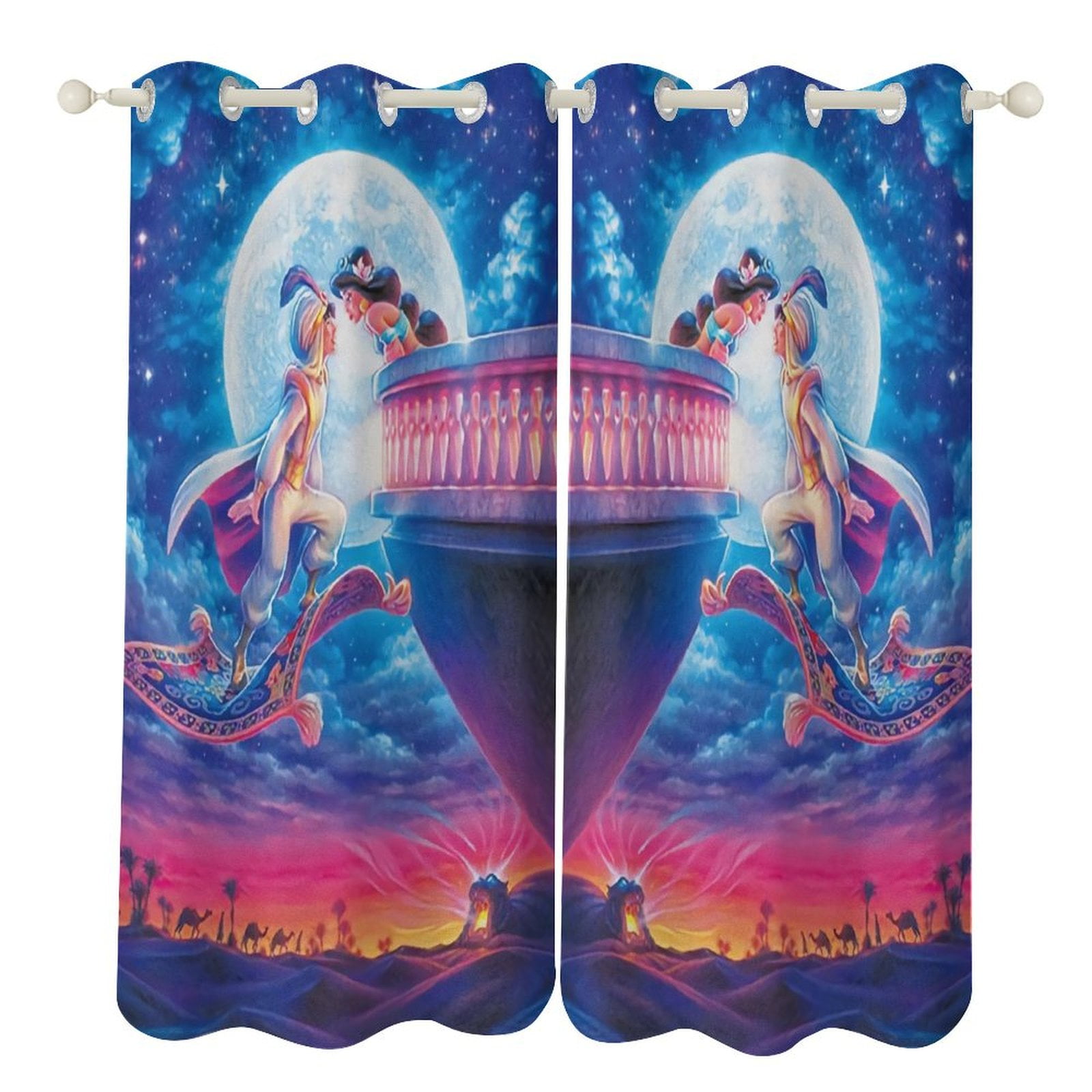 Disney-Princess Jasmine Aladdin Moonlight Romance Curtains for Boy ...