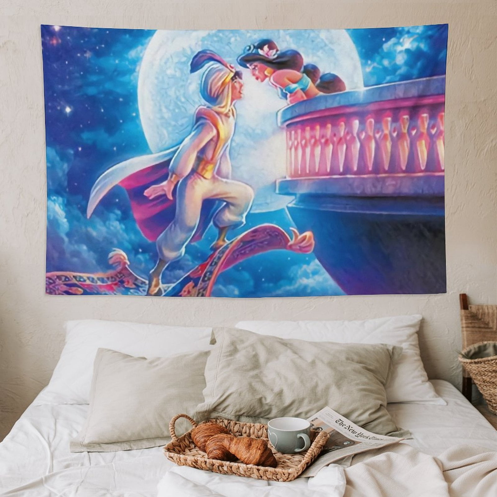 Disney-Princess Jasmine Aladdin Moonlight Romance Tapestry,Disney ...