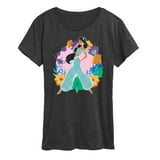 Disney Princess - Jasmine And Florals - Women's Short Sleeve Graphic T ...