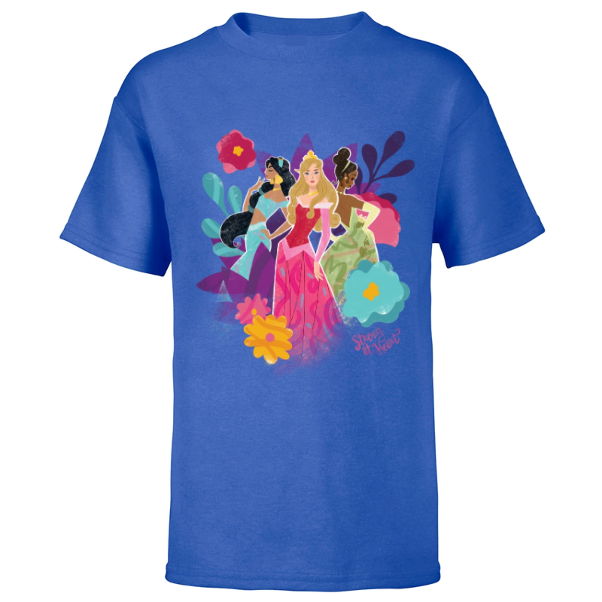 Disney Princess Jasmine Aurora and Tiana Strong at Heart - Short Sleeve ...