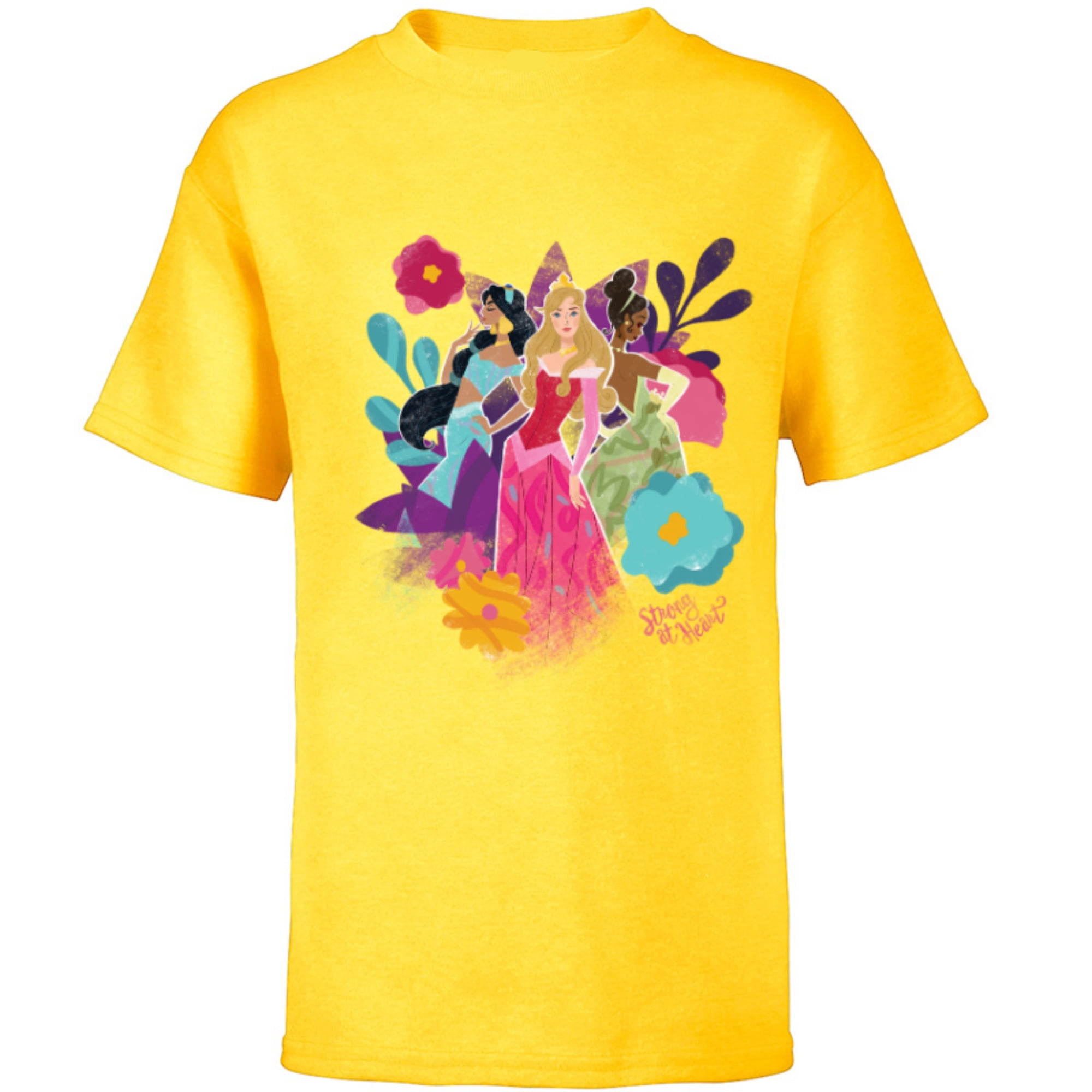Disney Princess Jasmine Aurora and Tiana Strong at Heart - Short Sleeve ...