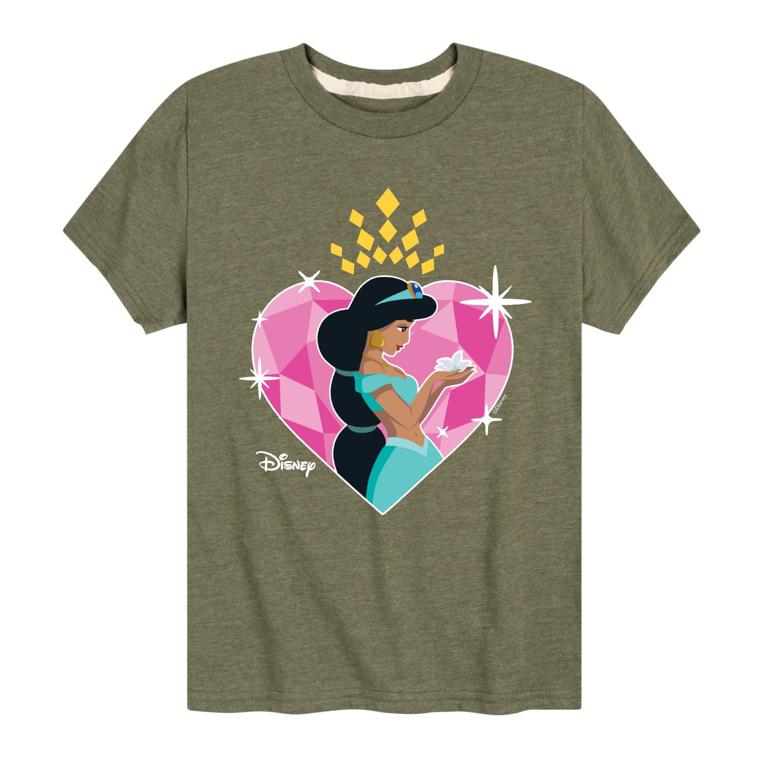 Disney Princess - Jasmine - Heart - Valentine's Day - Youth Short ...
