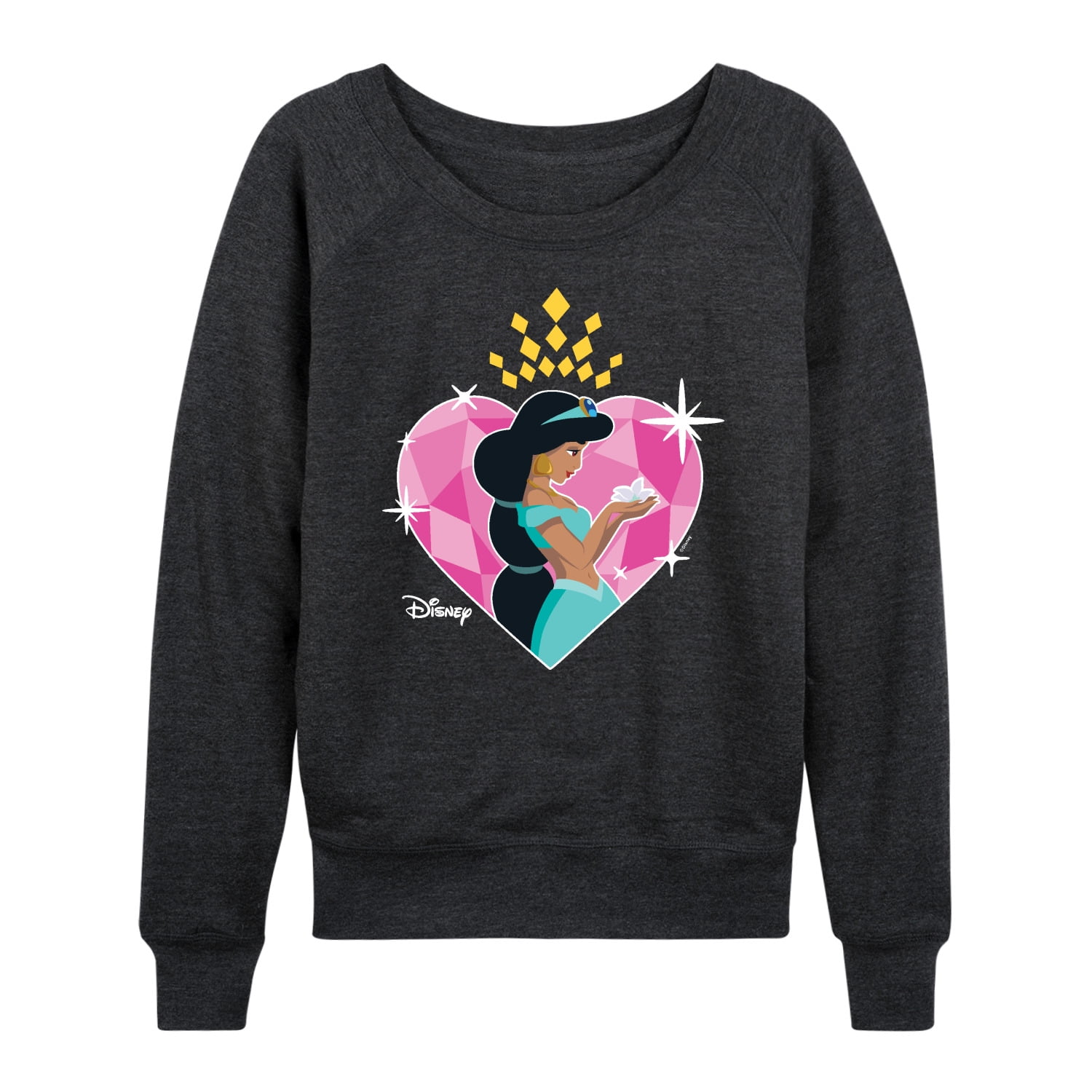 Disney Princess - Jasmine Heart - Women's French Terry Long Sleeve ...