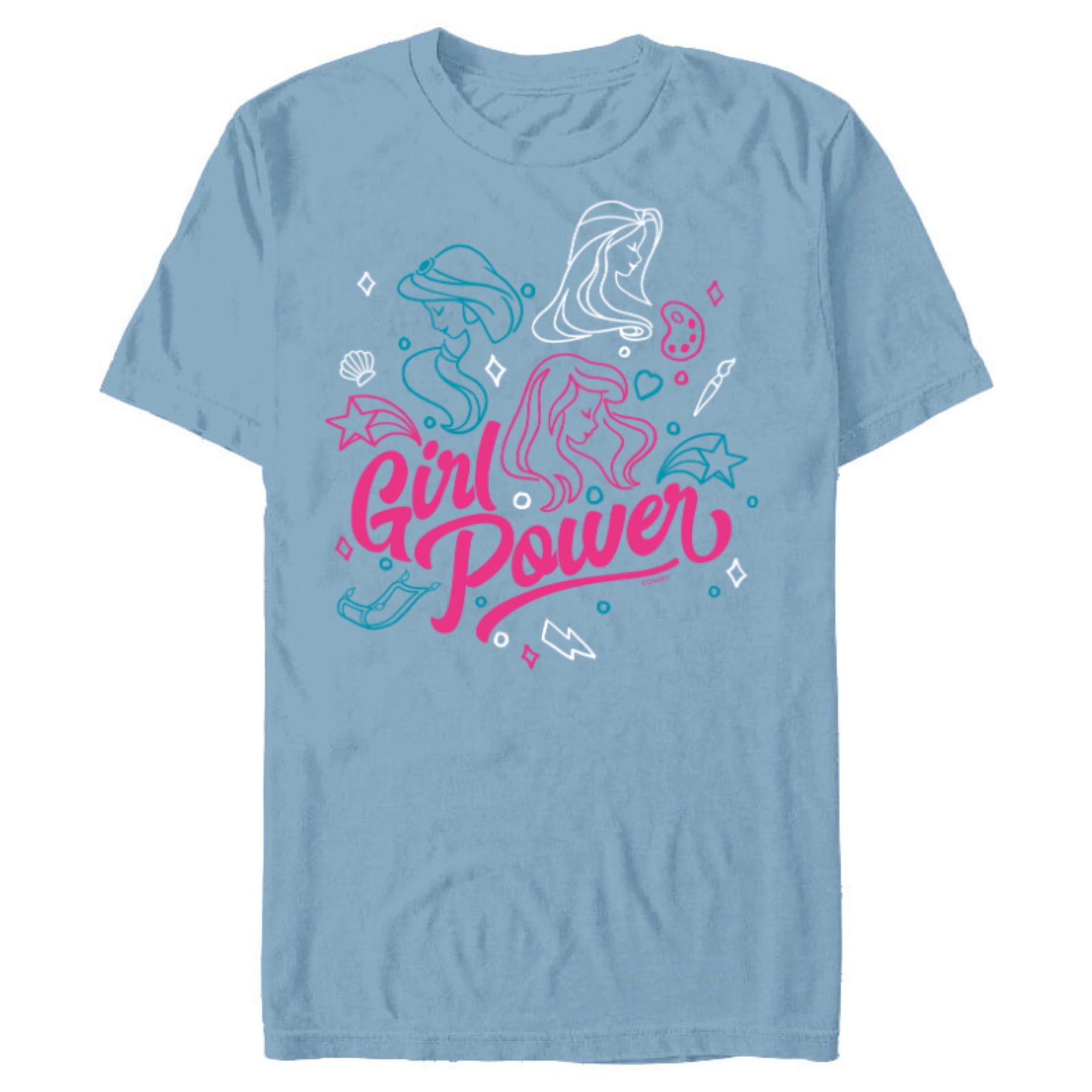 Disney Princess Jasmine Rapunzel Ariel Girl Power - Short Sleeve ...