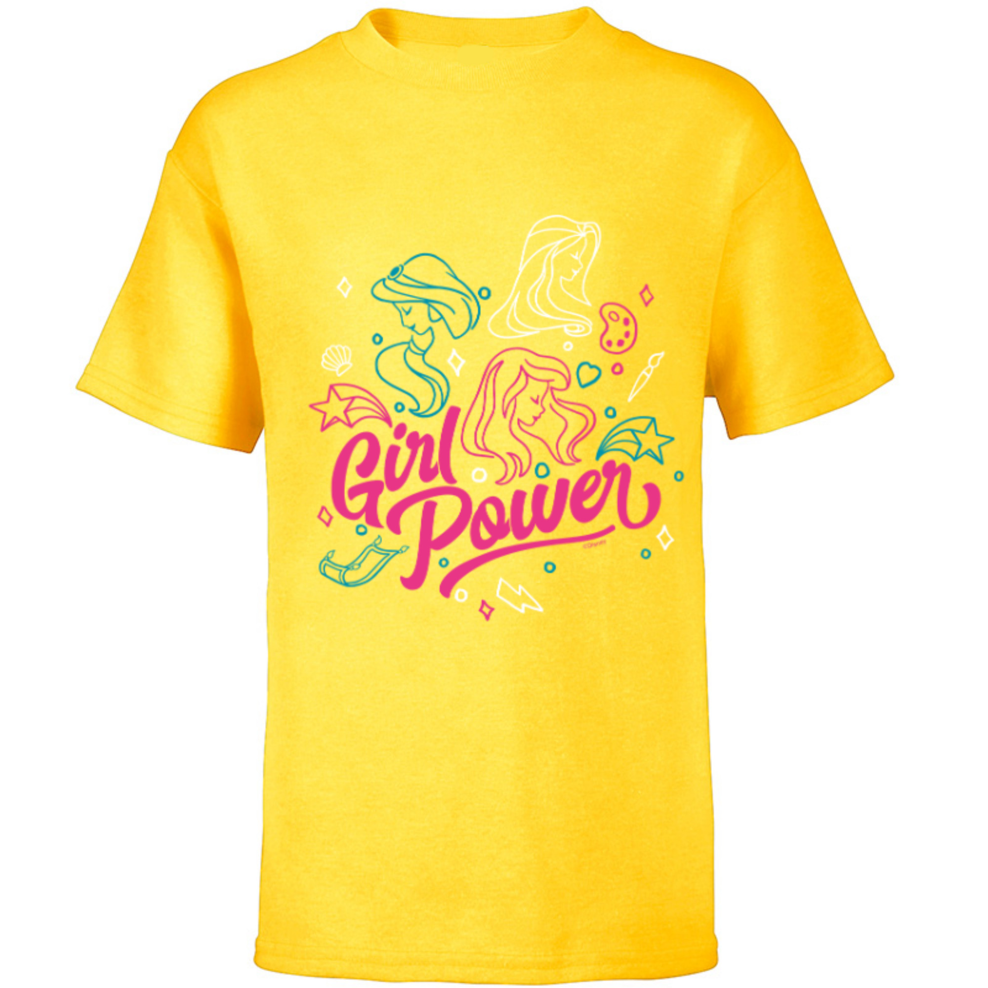 Disney Princess Jasmine Rapunzel Ariel Girl Power - Short Sleeve T ...
