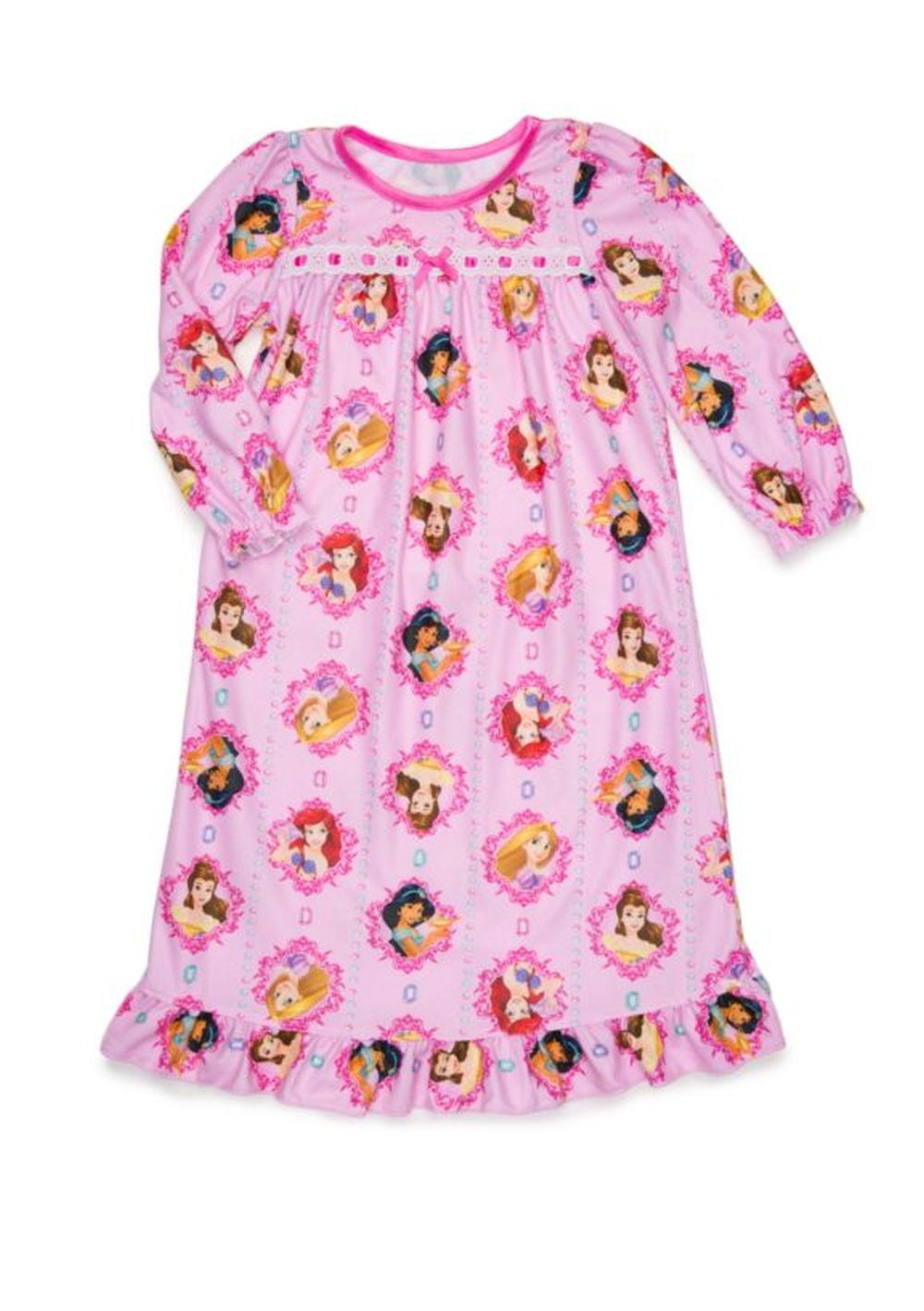 Disney Princess Jasmine, Rapunzel, Belle and Ariel Flannel Nightgown ...