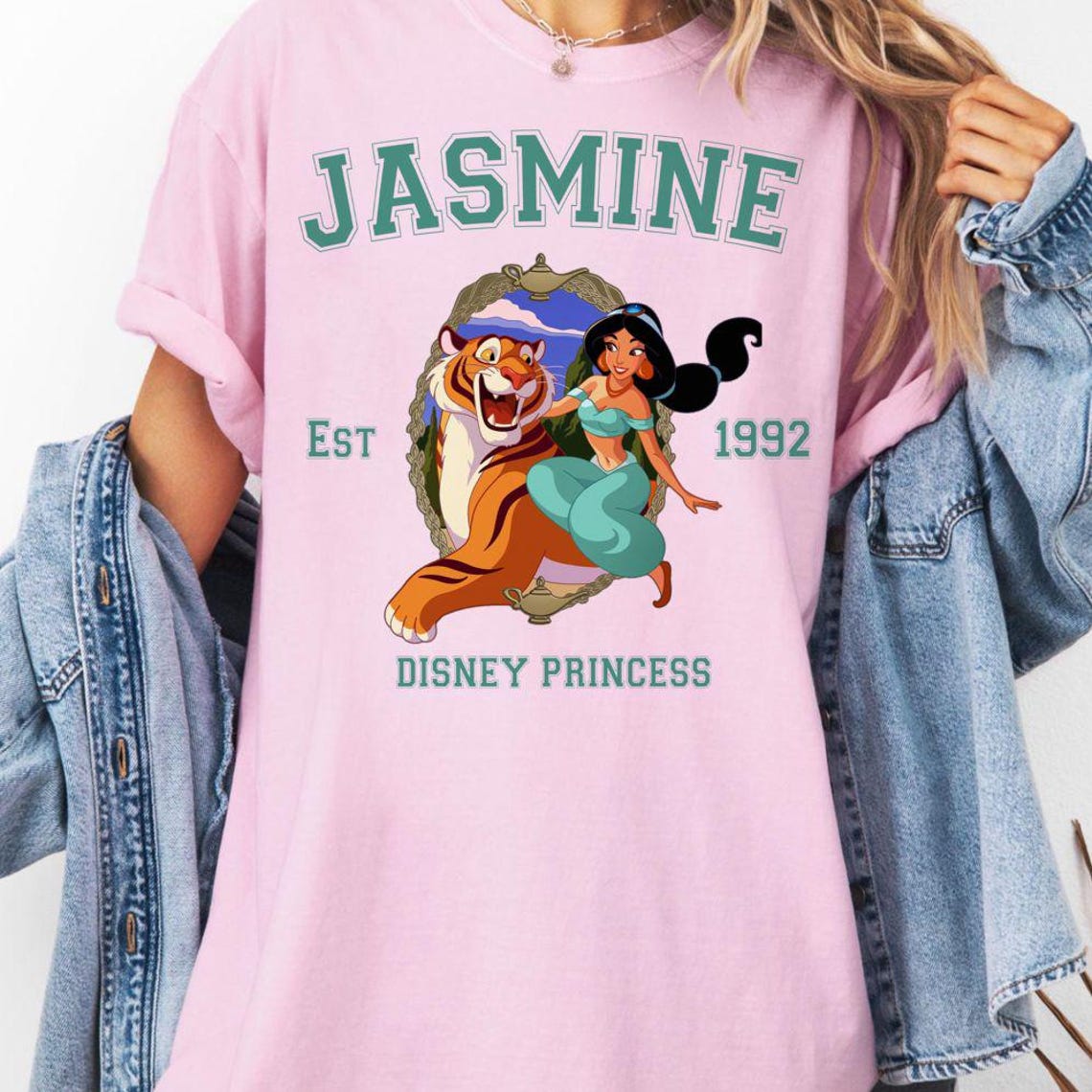 Disney Princess Jasmine Retro Portrait Shirt, Aladdin Jasmine Tee ...