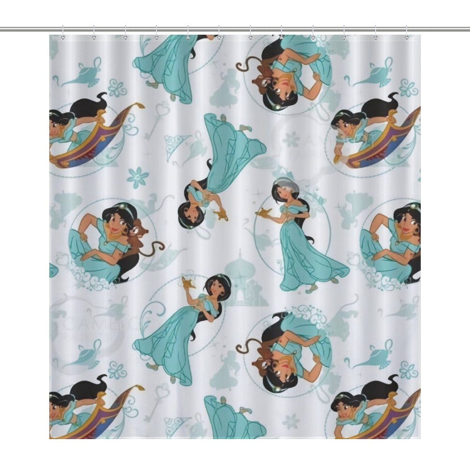 Disney Princess Jasmine Shower Curtain,Shower Curtain for Bathroom ...