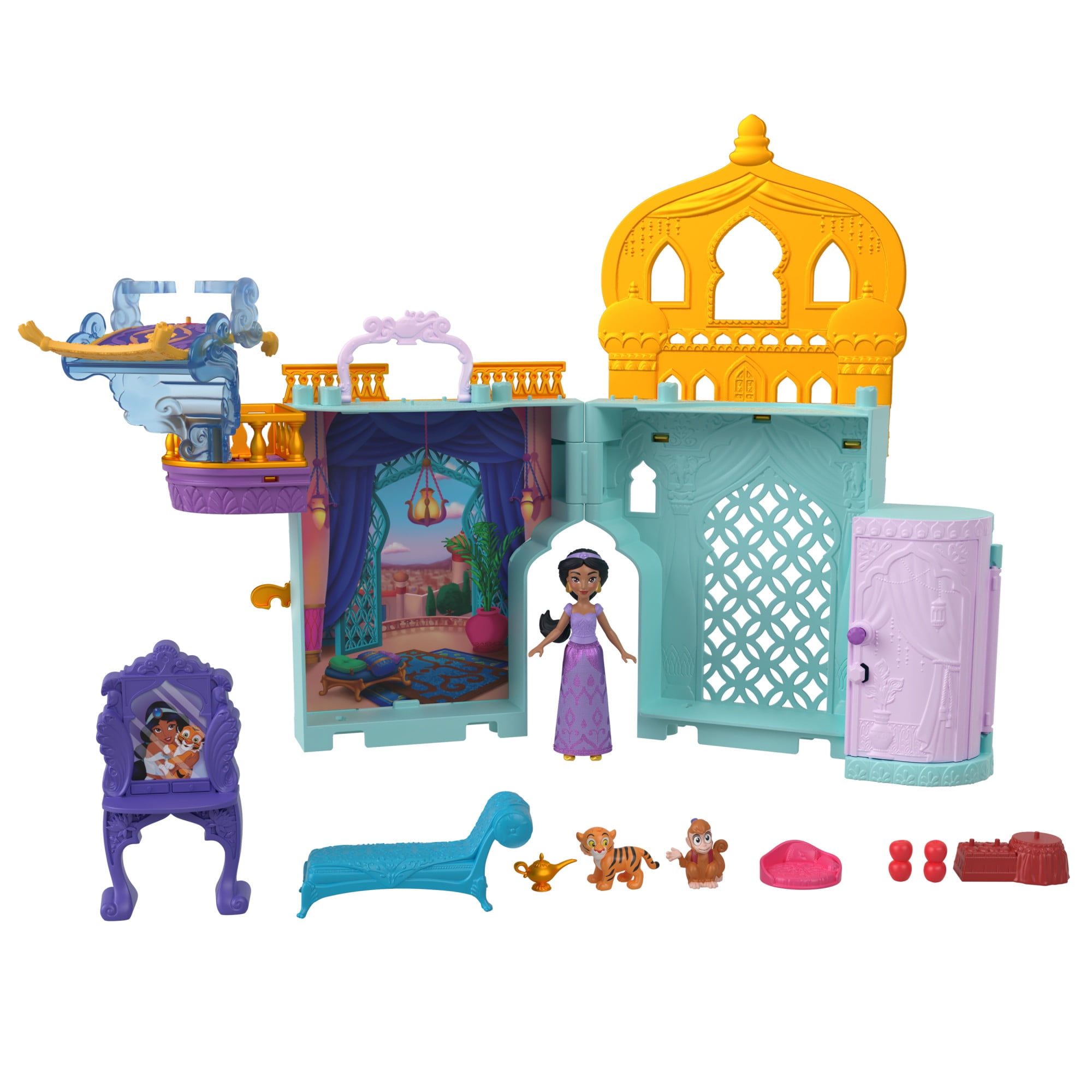Disney Princess Jasmine Stacking Castle Doll House with Small Doll ...