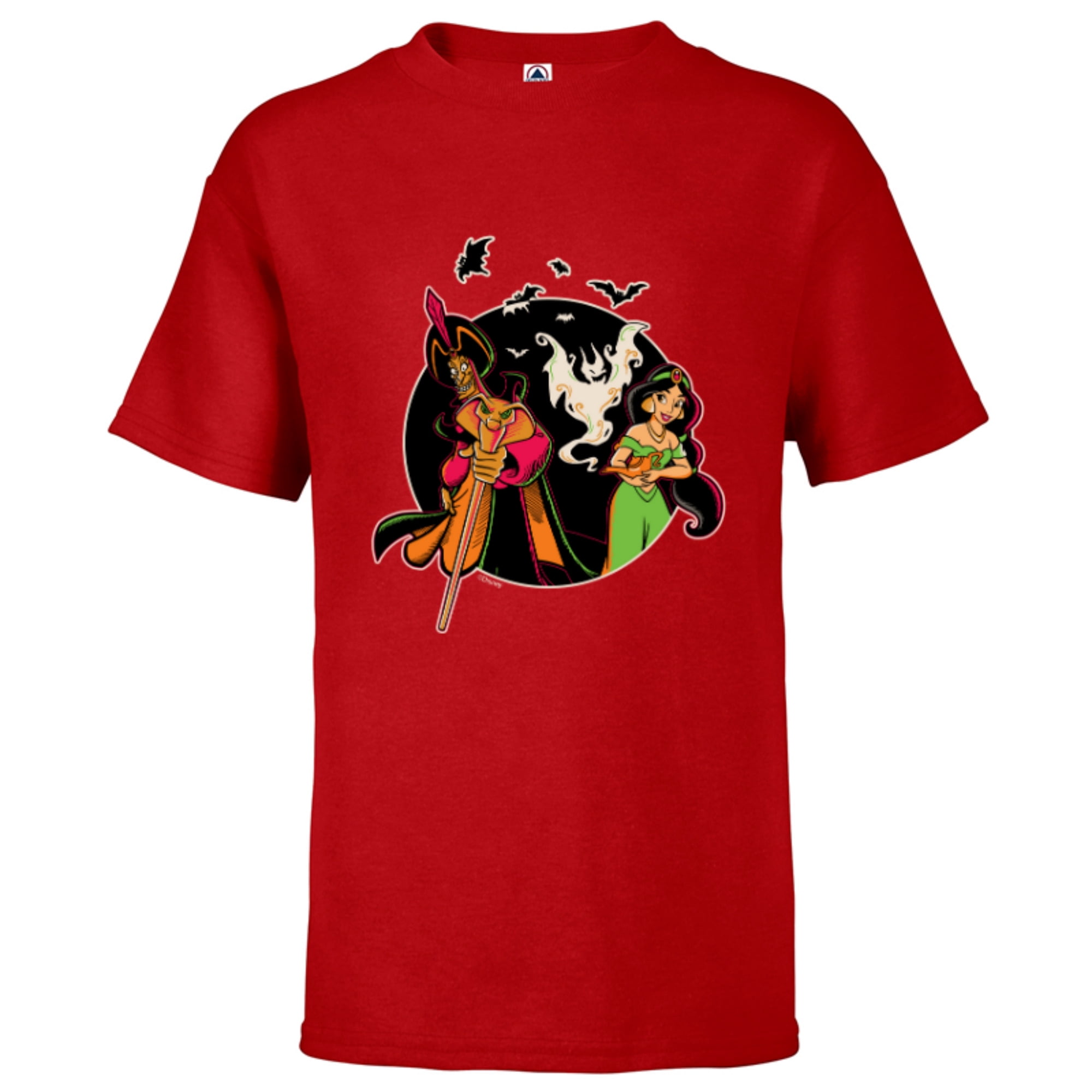 Disney Princess Jasmine and Jafar Aladdin Halloween Bats - Short Sleeve ...