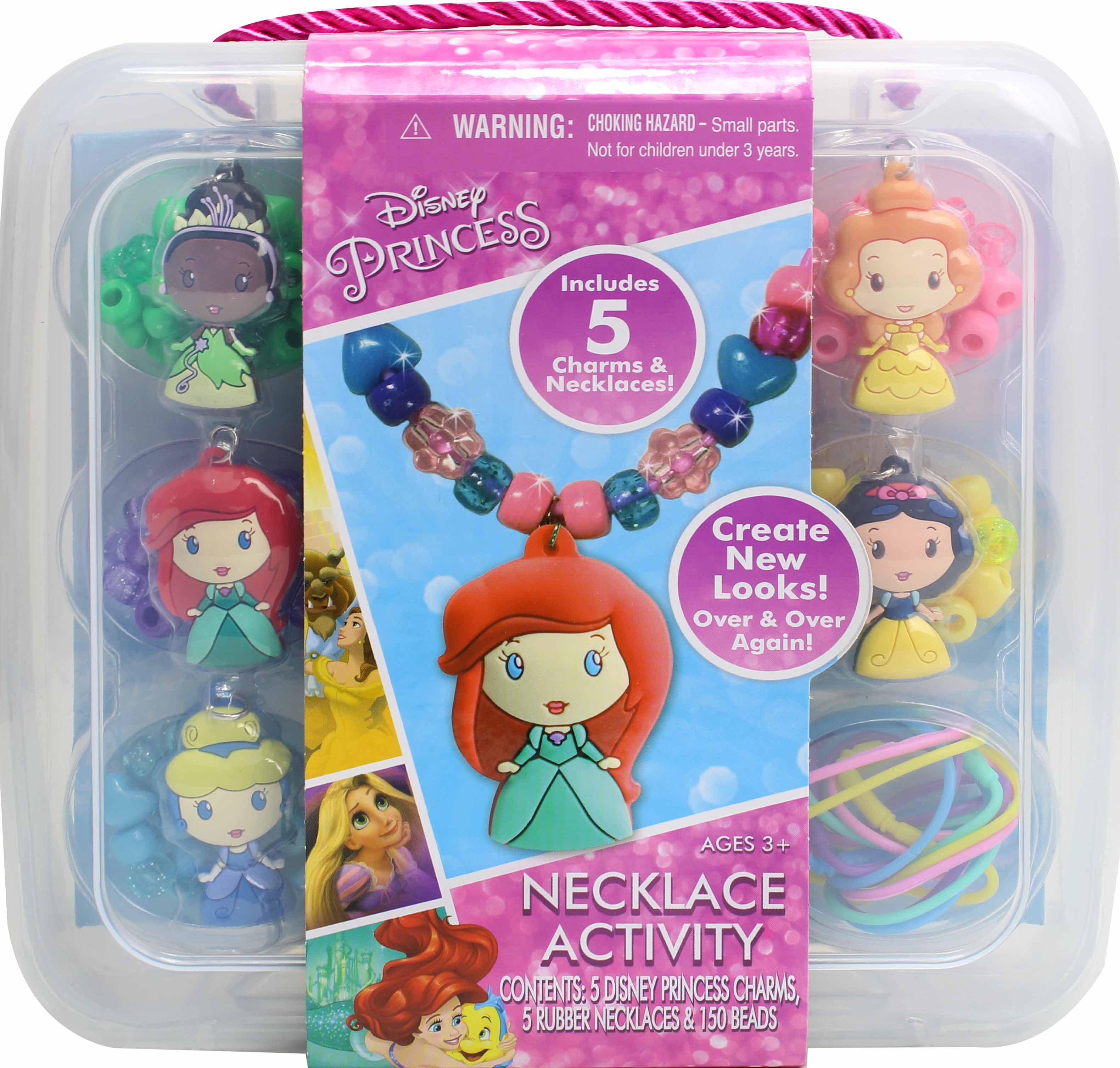 Disney Princess Jewelry Craft Set Multicolor Beads Silicone Necklaces ...