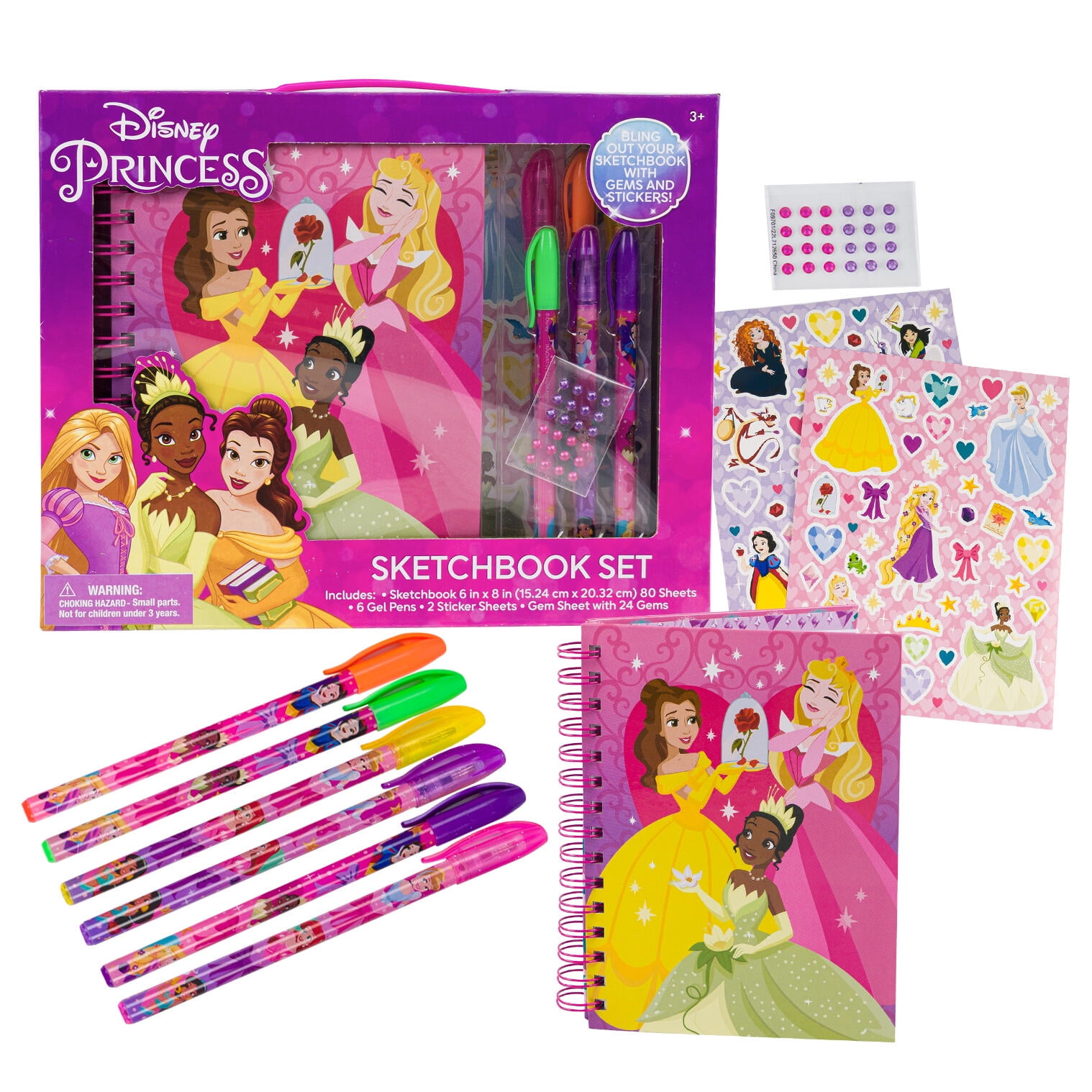 Disney Princess Journal Notebook Set - Includes 80 Sheets Sketchbook ...