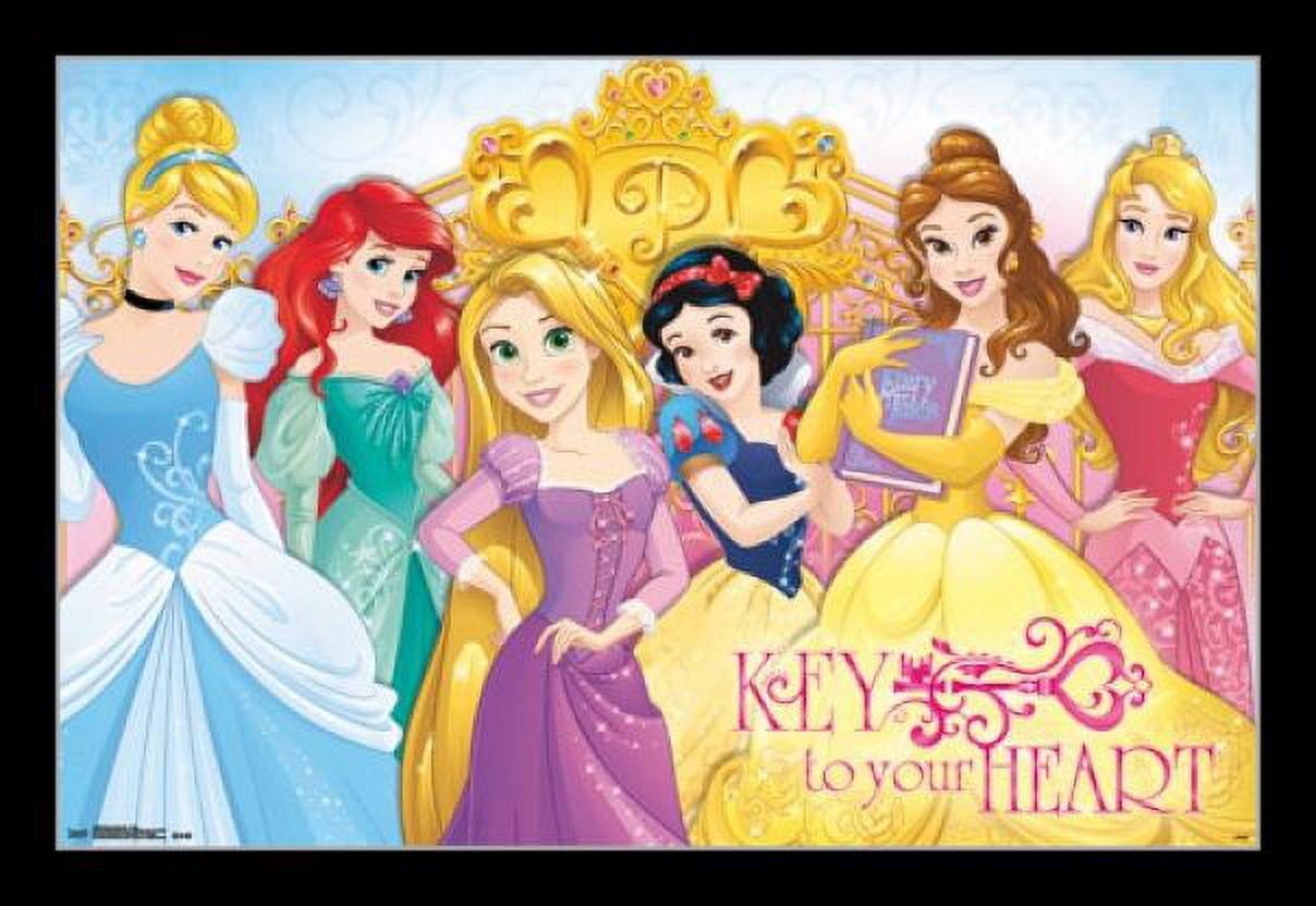 Disney Princess - Key to Your Heart Laminated & Framed Poster Print (24 ...
