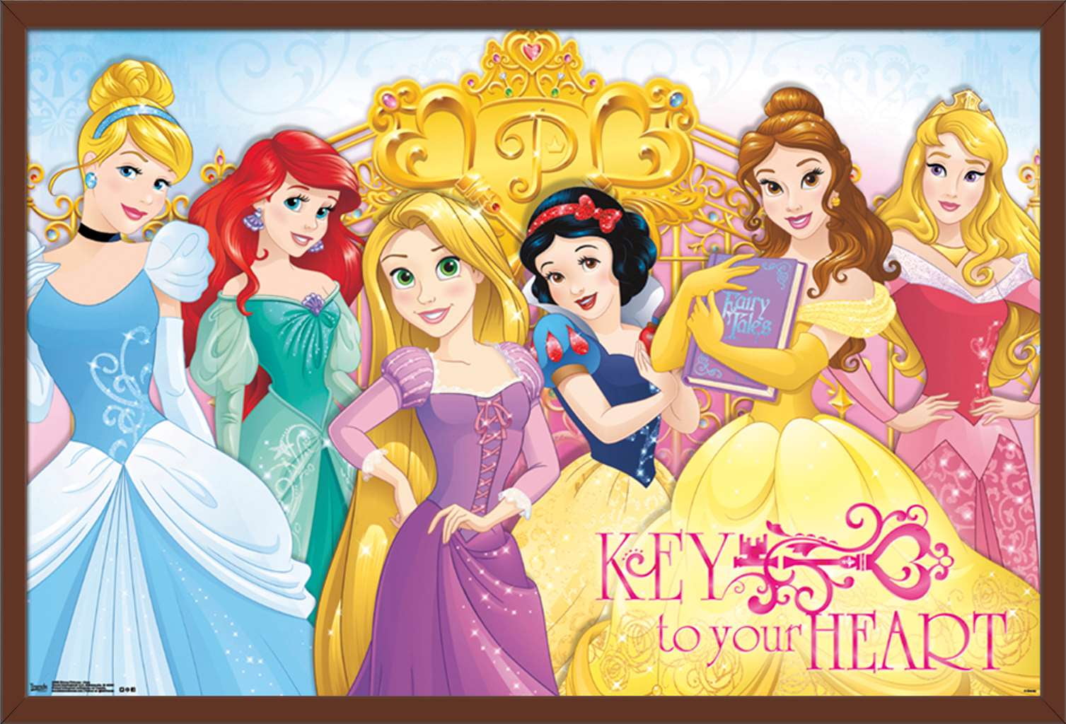 Disney Princess - Keys Wall Poster, 22.375" x 34", Framed - Walmart.com