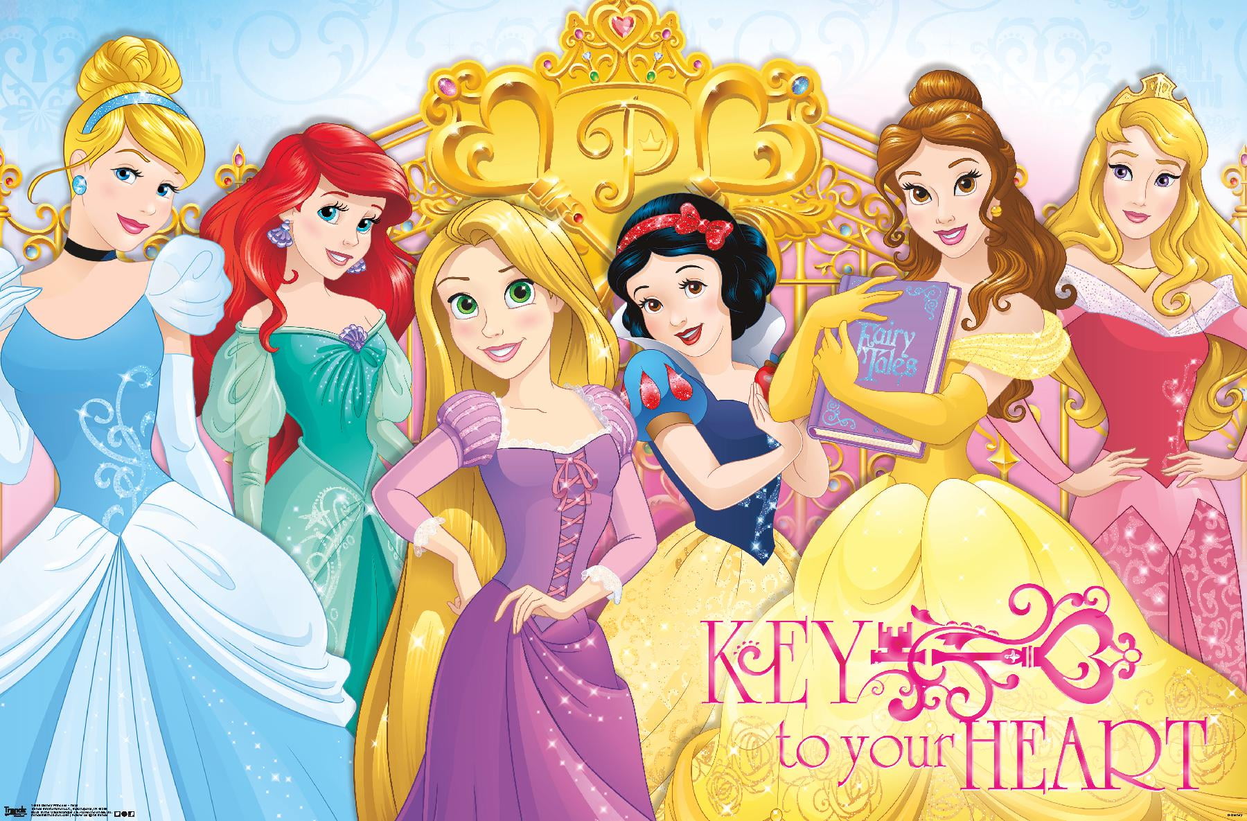 Disney Princess - Keys Wall Poster, 22.375" x 34" - Walmart.com