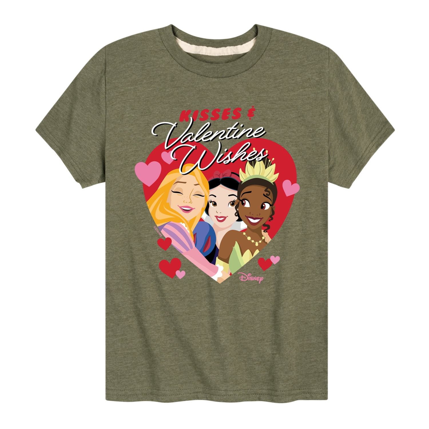 Disney Princess - Kisses and Valentine Wishes - Youth Short Sleeve ...