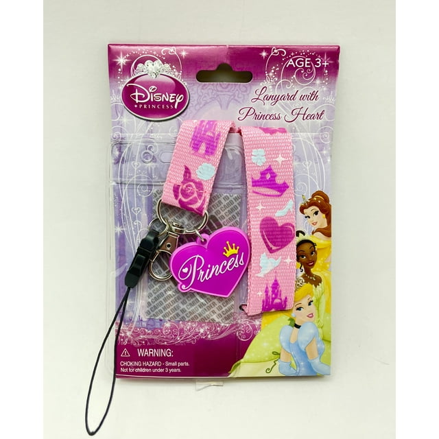 Disney Princess Lanyard Heart Dangle - Disney's Princess ID Holder ...
