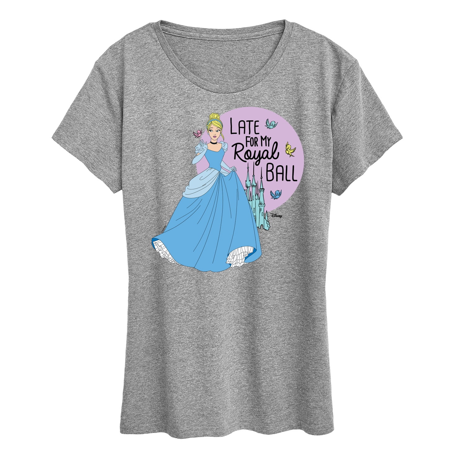 Disney Princess - Late For My Ball - Women's Short Sleeve Graphic T ...