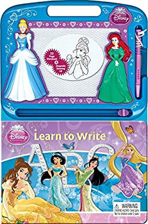 Pre-Owned Disney Princess Learn to Write ABC Read & Doodle - Learning ...