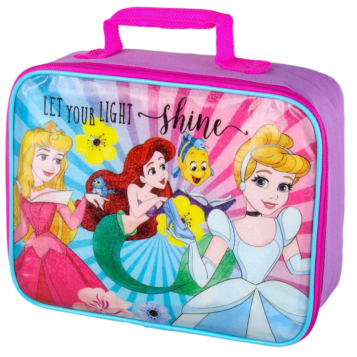 Disney Princess Cinderella Insulated Holographic Lunch Box Tote ...