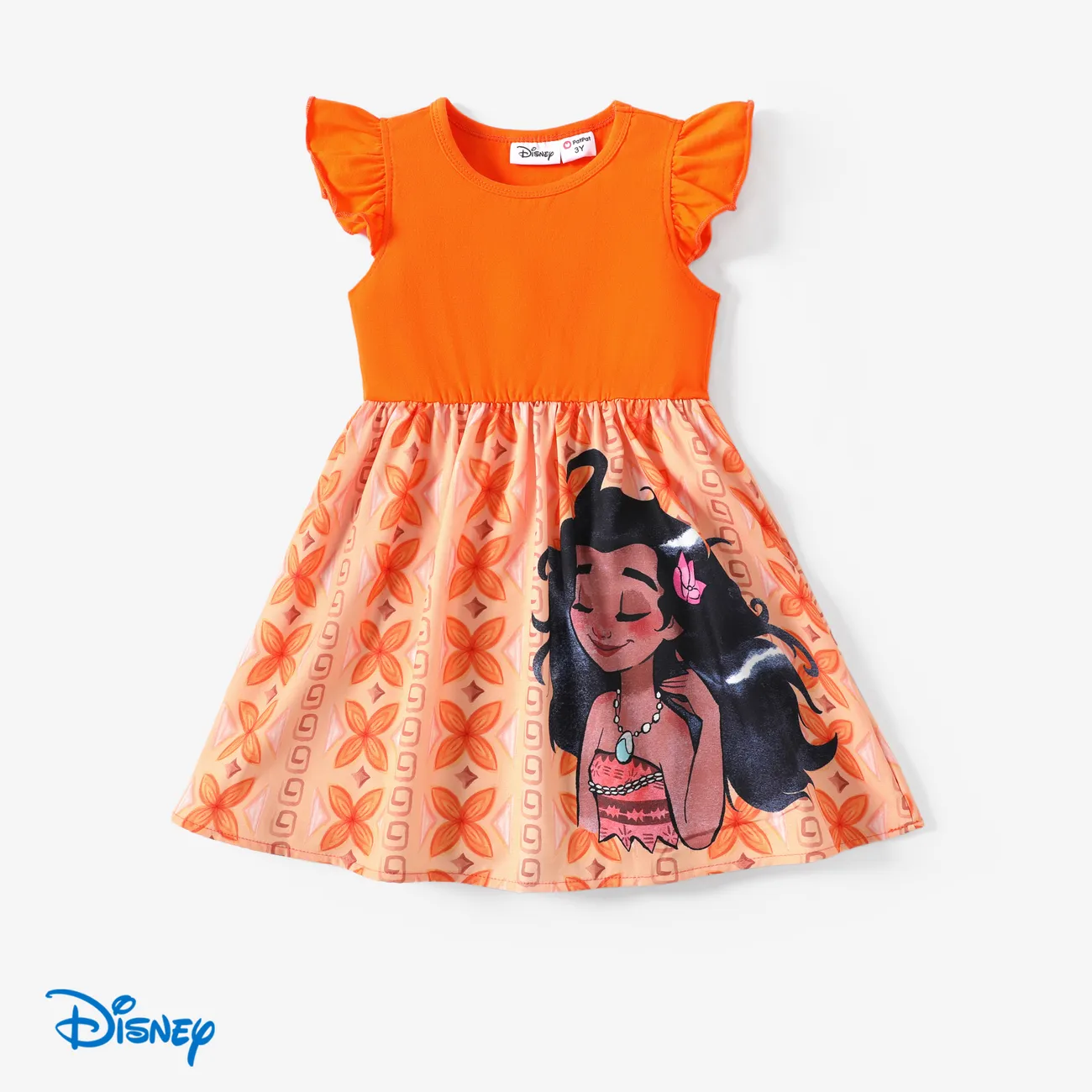 Disney Princess Little Girl Dresses Moana Ariel Character Ruffled ...