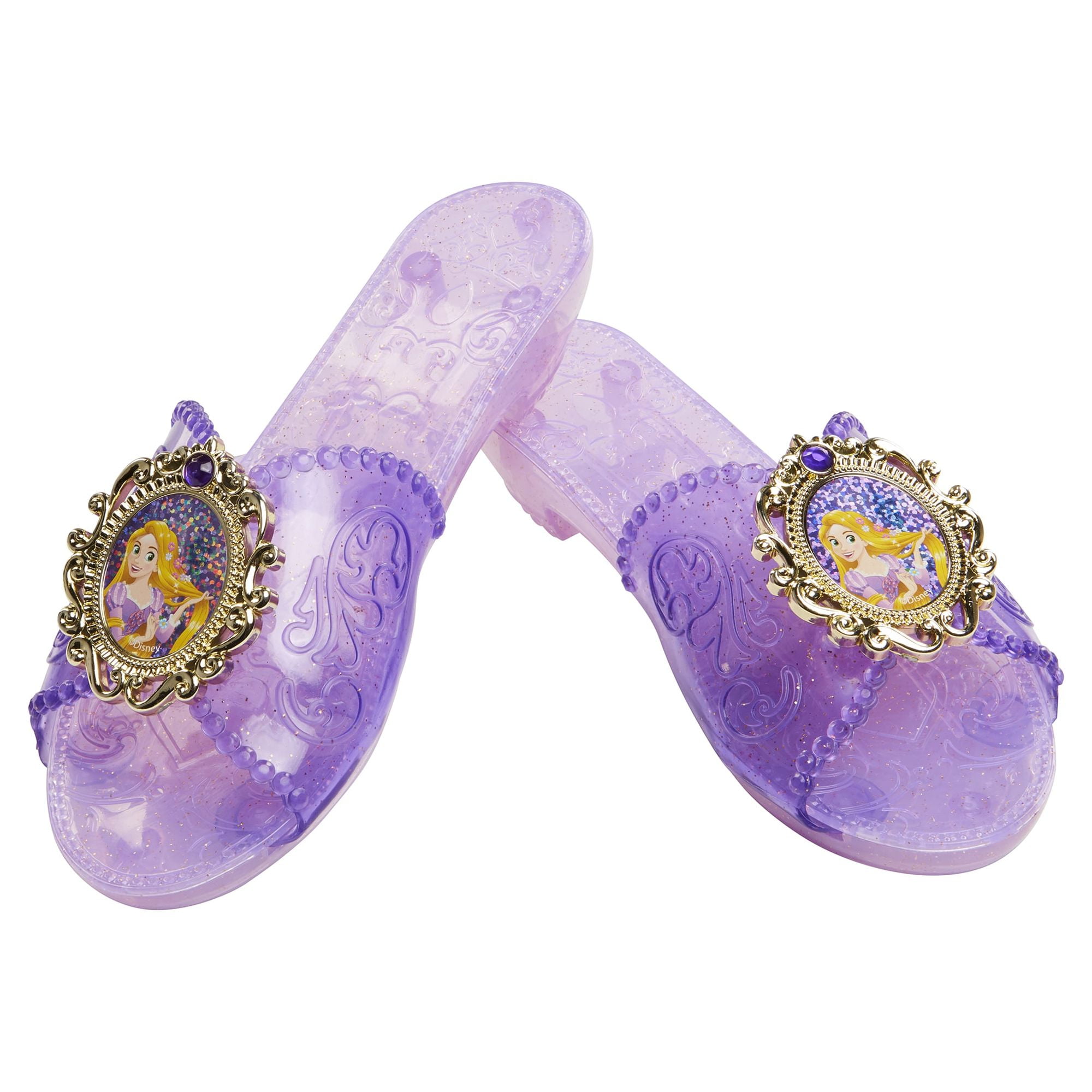 Disney Princess Little Girls' Shoes Light-Up Slip-On, Flat Heel Round ...