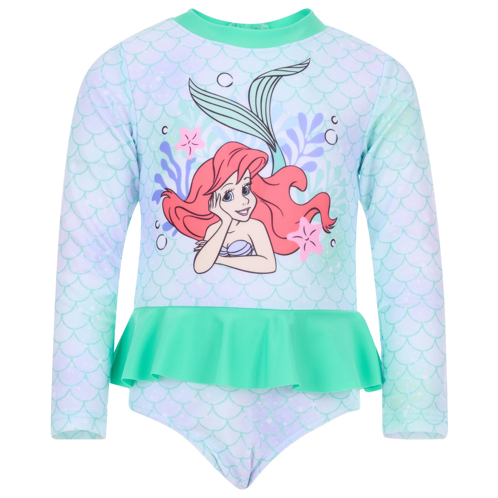 Disney Princess Little Mermaid Ariel UPF 50+ One Piece Bathing Suit ...