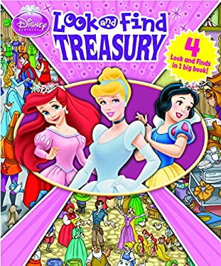 Pre-Owned Disney Princess - Look And Find Treasury Bind-Up 4 Books-in-1 ...