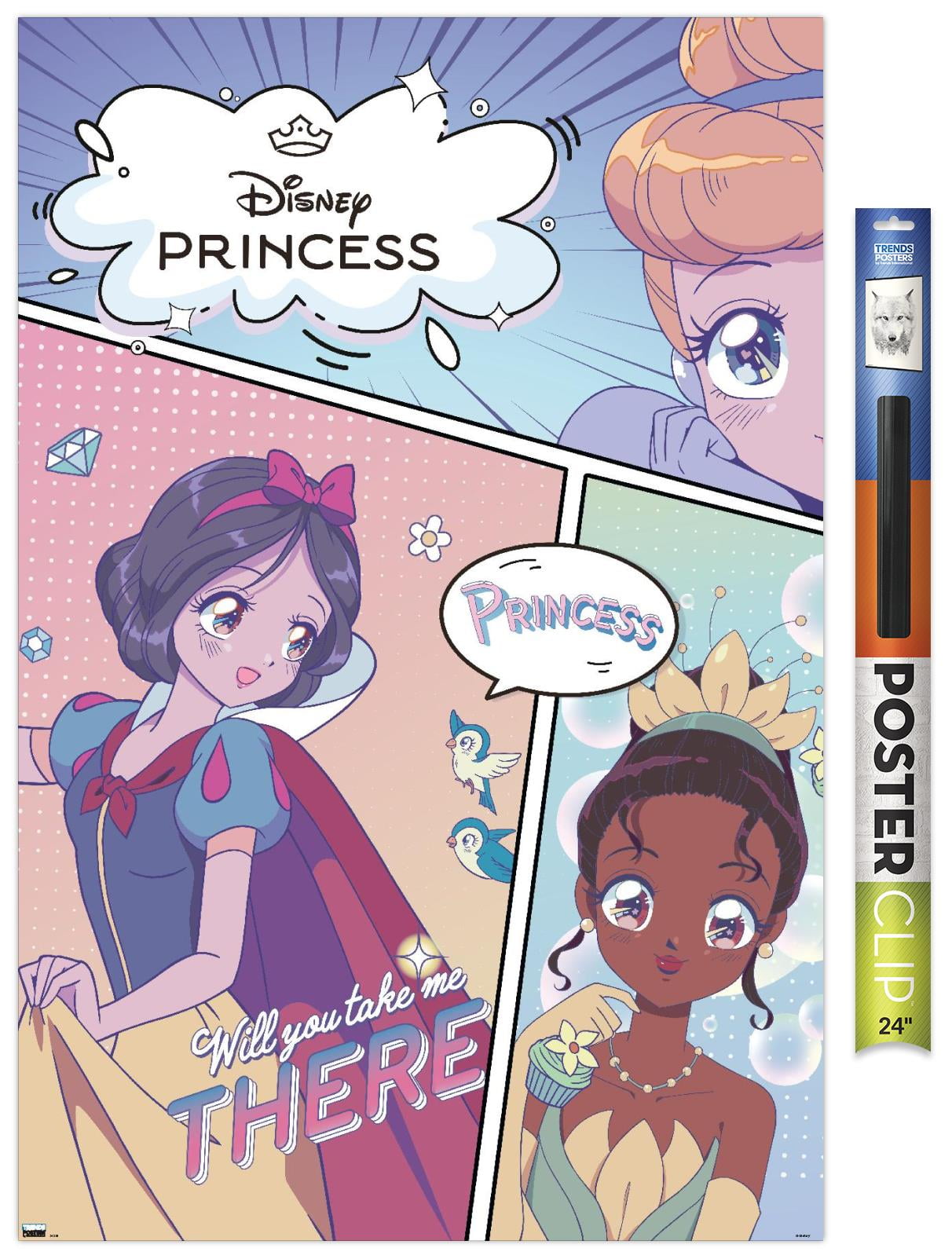 Disney Princess: Manga - Faces Wall Poster, 22.375" x 34" - Walmart.com