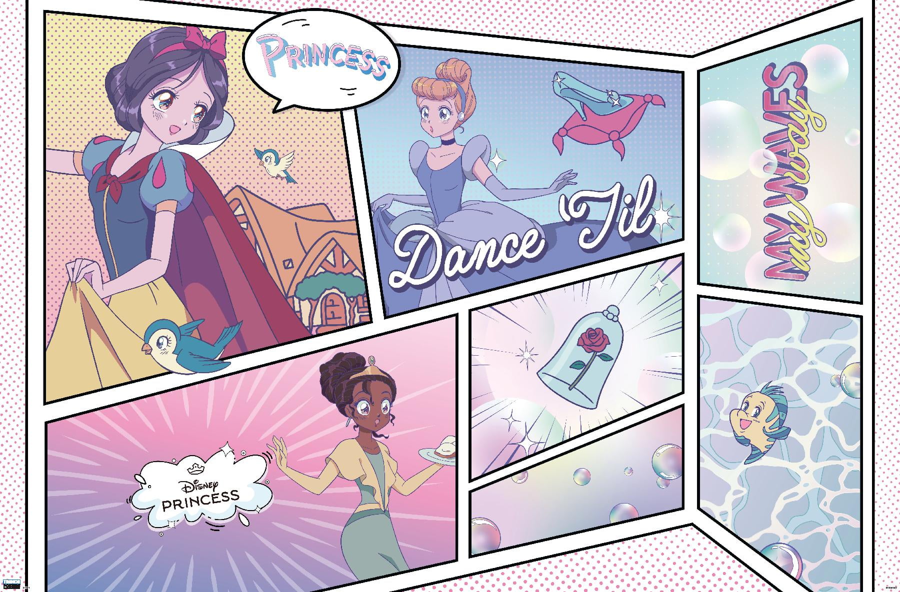 Disney Princess: Manga - Panels Wall Poster, 22.375" x 34" - Walmart.com