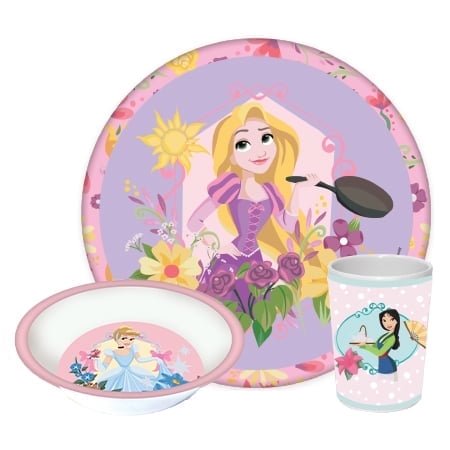 Disney Princess Melamine Dinner Set for Kids - Walmart.com