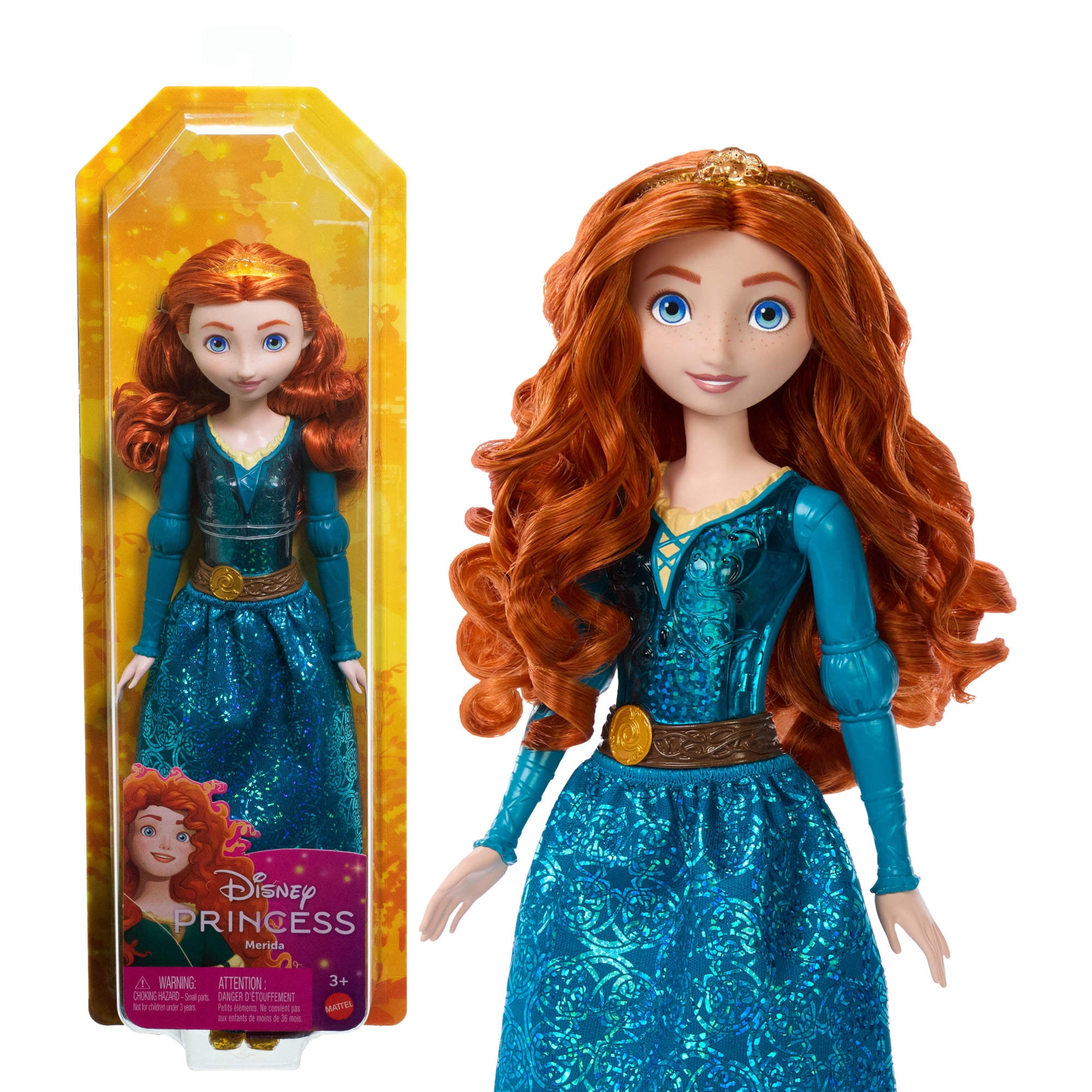 Disney Princess Merida Fashion Doll with Red Hair, Sparkling Look ...