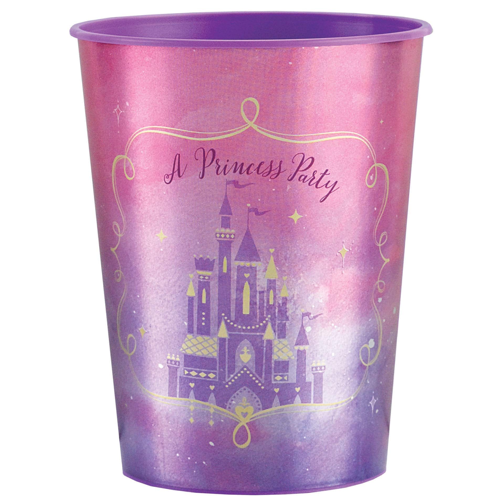 "Disney Princess" Metallic Purple and Pink Party Favor Cup 16 Oz ...