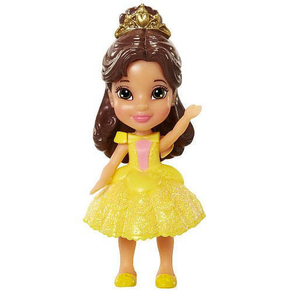 Disney Princess Belle Poseable Sparkle Collection Mini Toddler Doll 3.5 ...