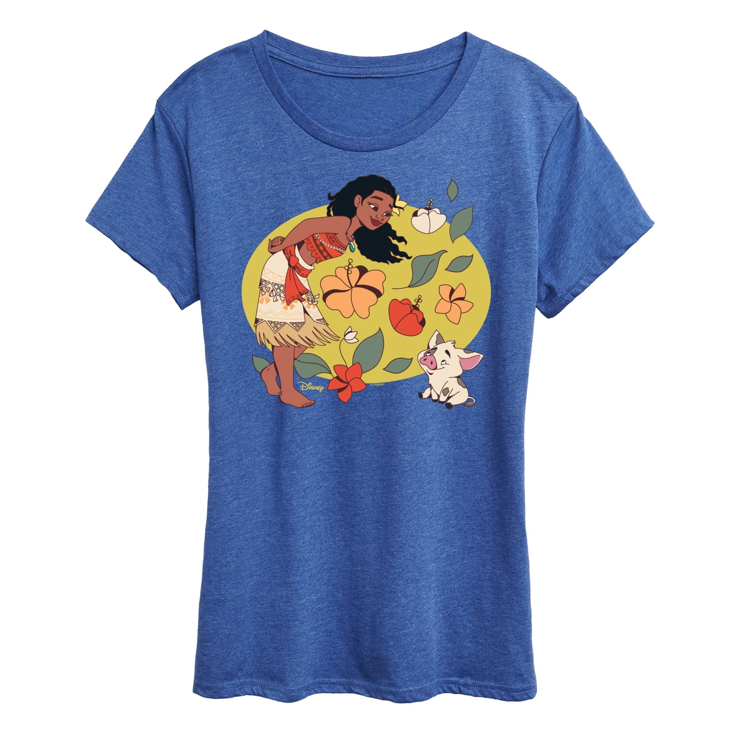 Disney Princess - Moana And Pua - Women's Short Sleeve Graphic T-Shirt ...