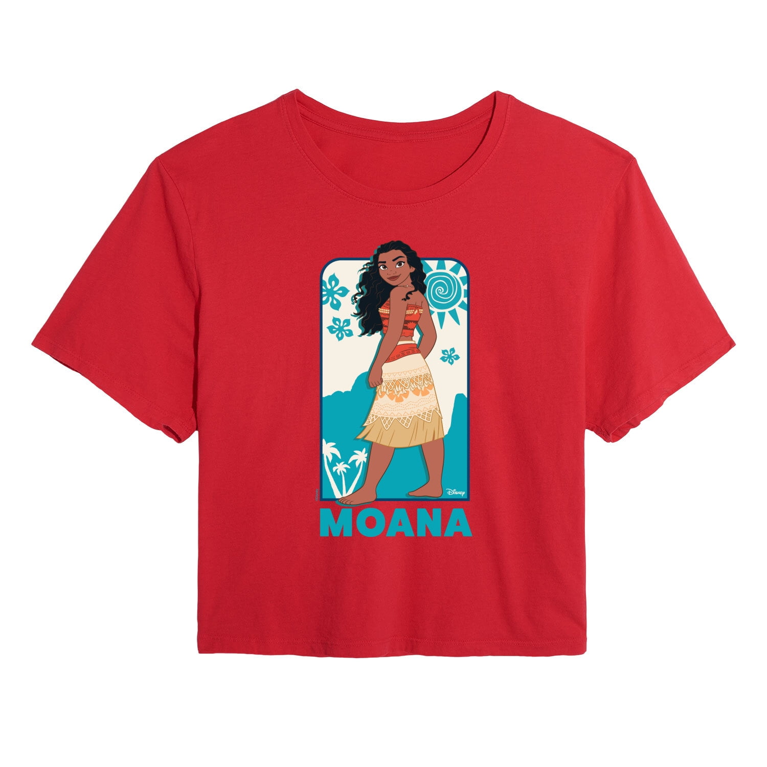 Disney Princess - Moana Full Body Portrait - Junior's Cropped T-Shirt ...