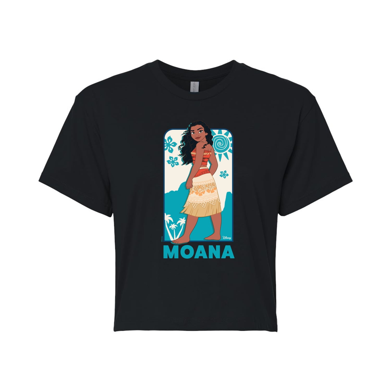 Disney Princess - Moana Full Body Portrait - Junior's Cropped T-Shirt ...