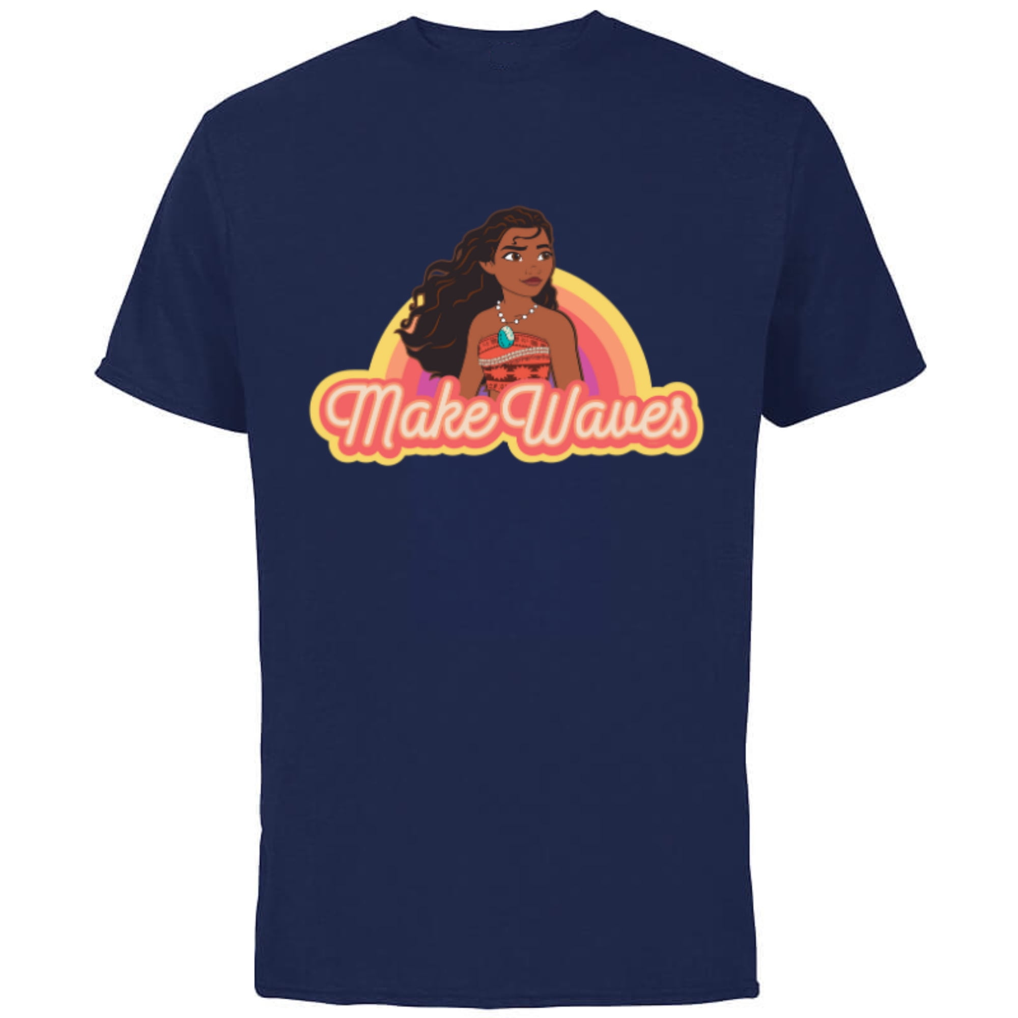 Disney Princess Moana Make Waves Rainbow - Short Sleeve Cotton T-Shirt ...