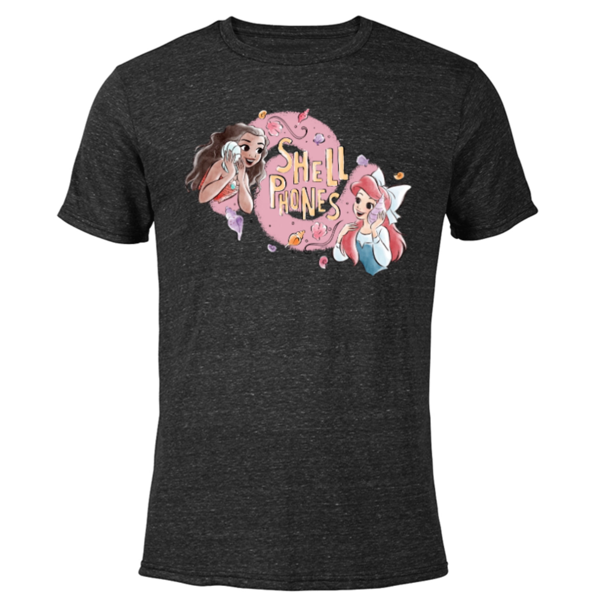 Disney Princess Moana and Ariel Shell Phones - Short Sleeve Blended T ...