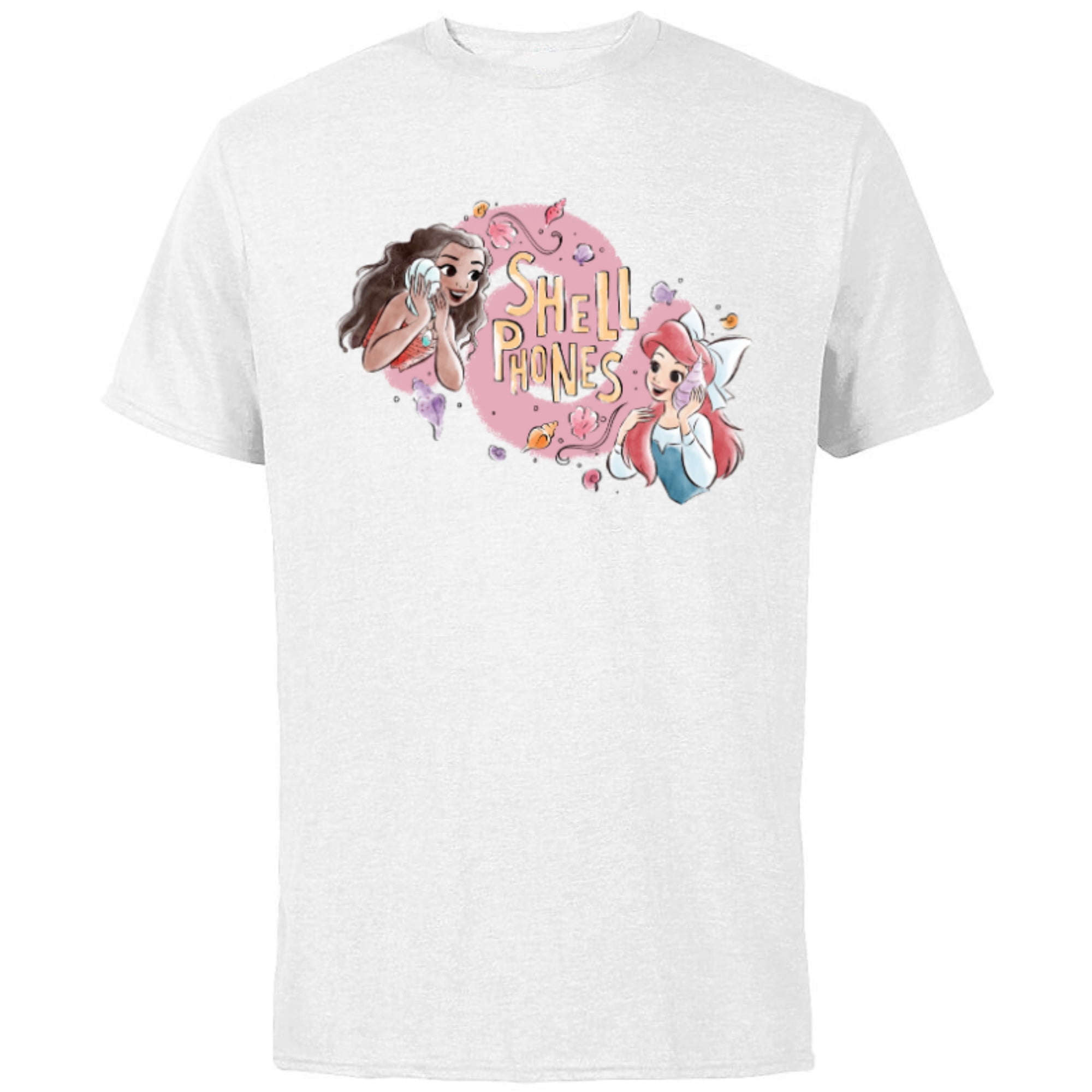Disney Princess Moana and Ariel Shell Phones - Short Sleeve Cotton T ...