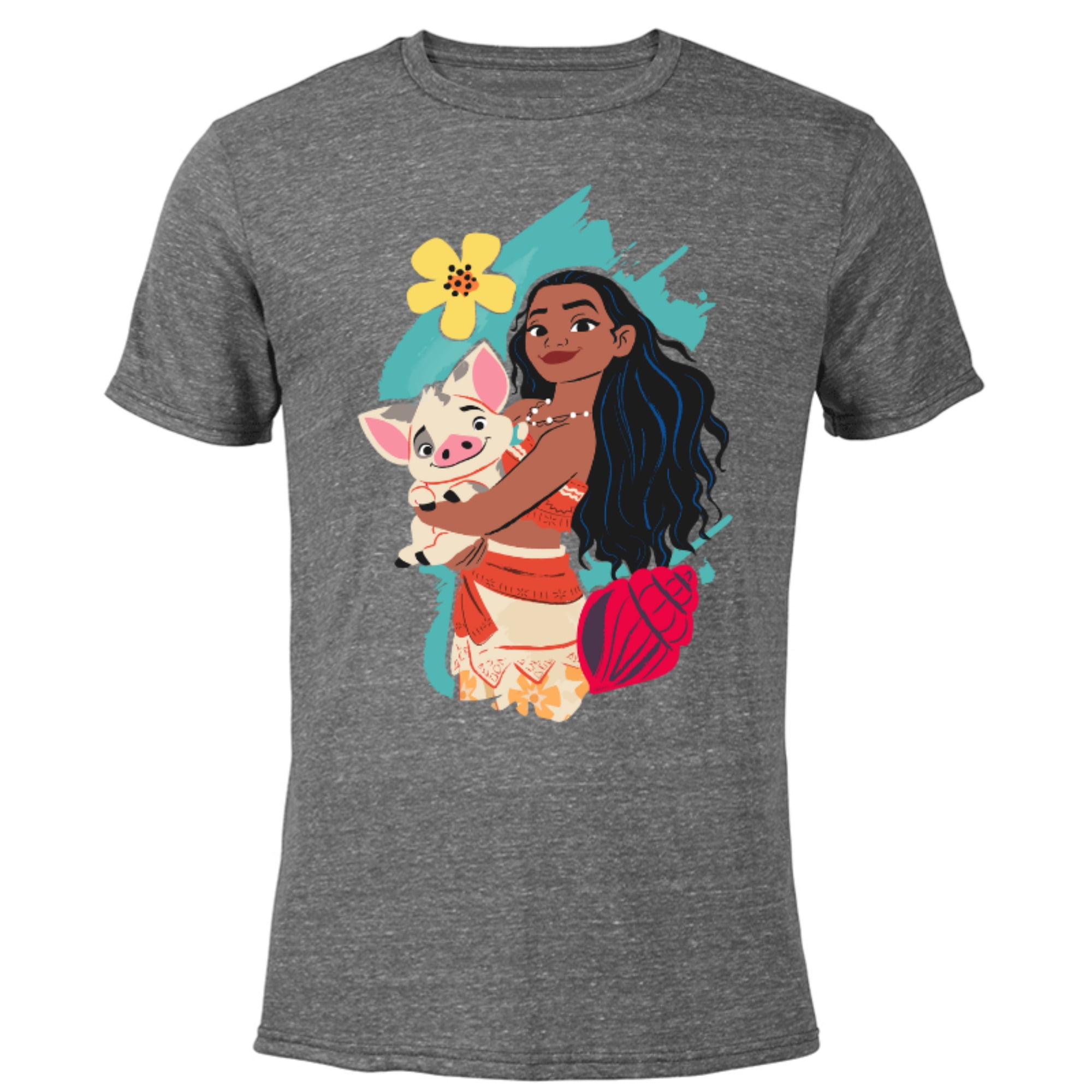 Disney Princess Moana and Pua Seashell - Short Sleeve Blended T-Shirt ...