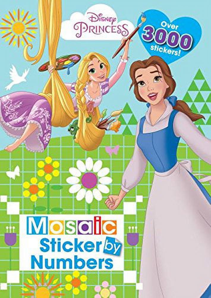 Pre-Owned Disney Princess Mosaic Sticker by Numbers Paperback - Walmart.com