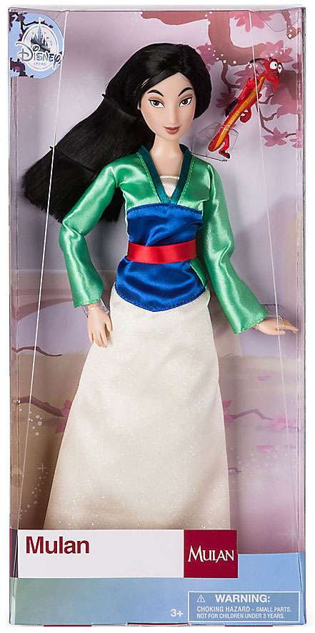 Disney Princess Mulan Classic Doll with Mushu Figurine, 11.5'' H, with ...