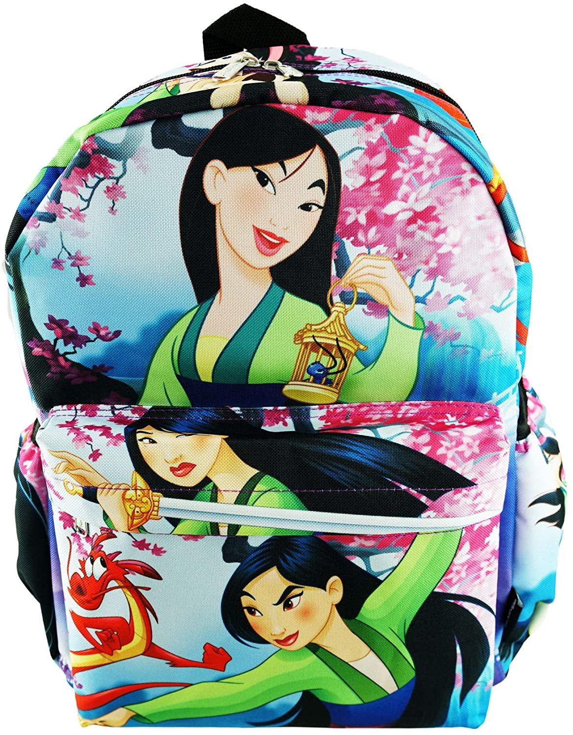 Disney Princess Mulan Deluxe Oversize Print Large 16" Backpack with ...