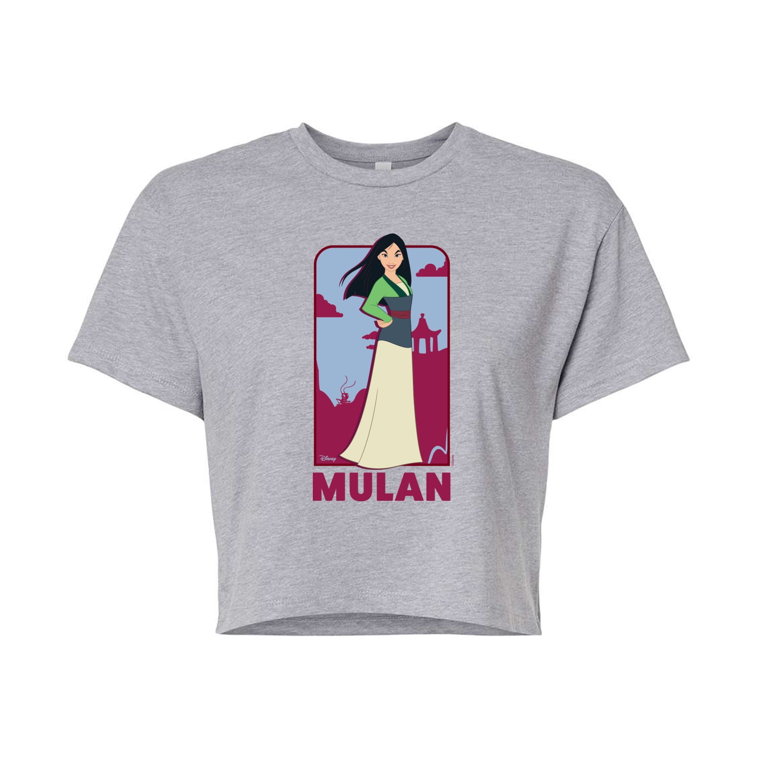 Disney Princess - Mulan Full Body Portrait - Junior's Cropped T-Shirt ...