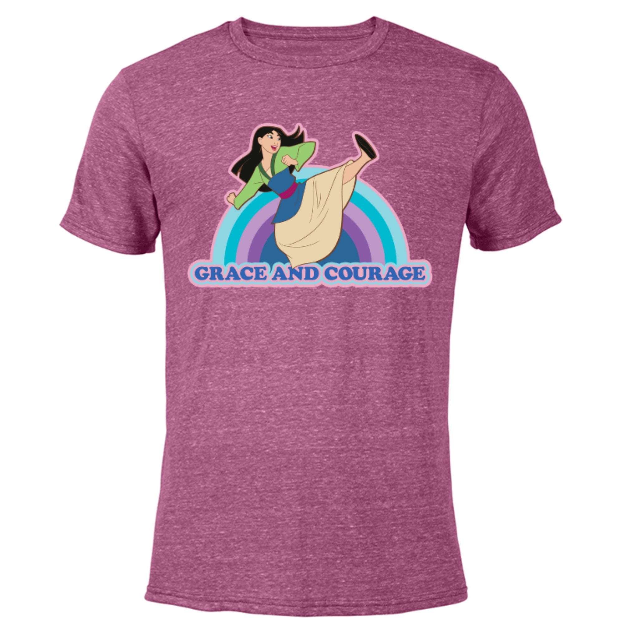 Disney Princess Mulan Grace and Courage Retro - Short Sleeve Blended T ...